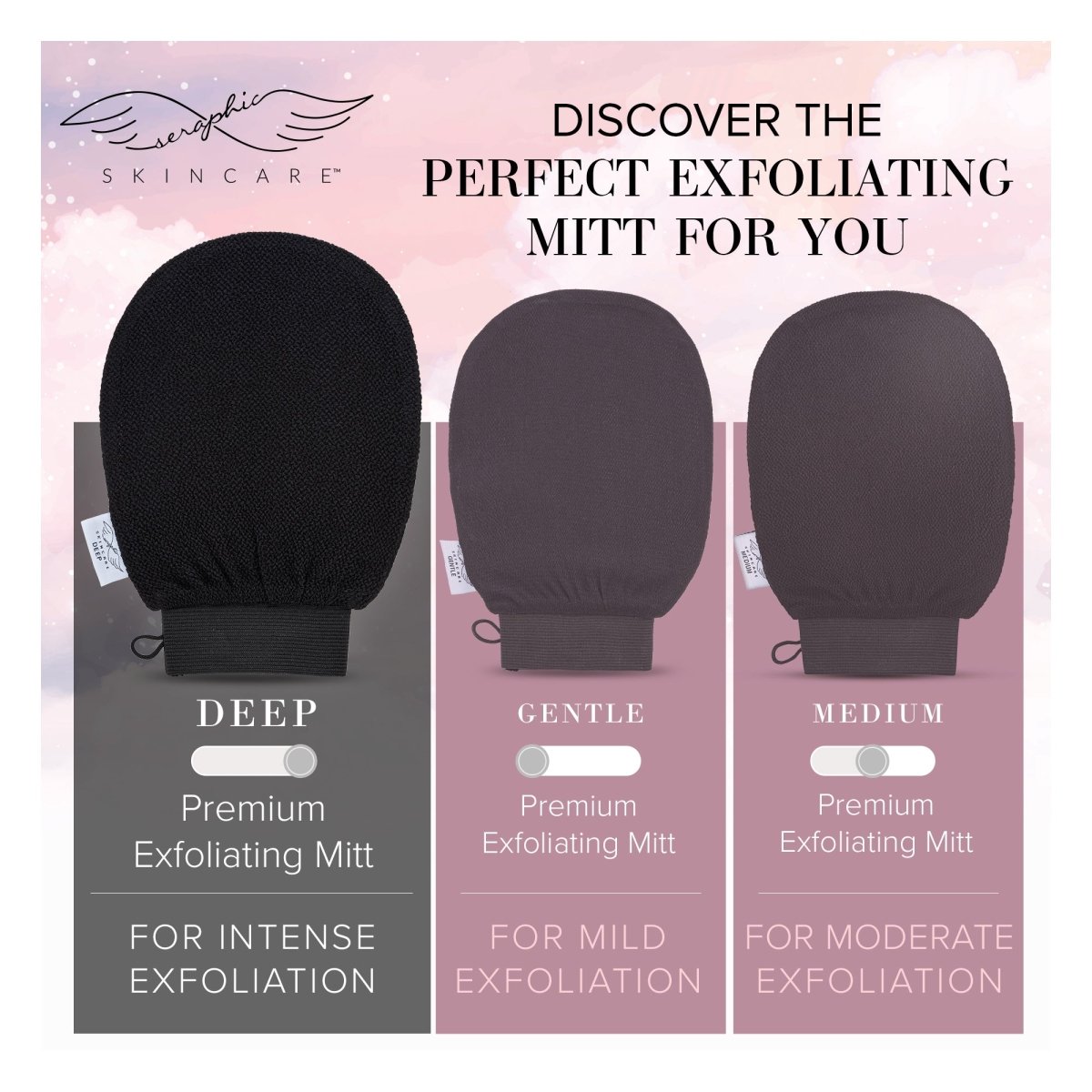 Deep Premium Exfoliating Mitt – Seraphic Skincare