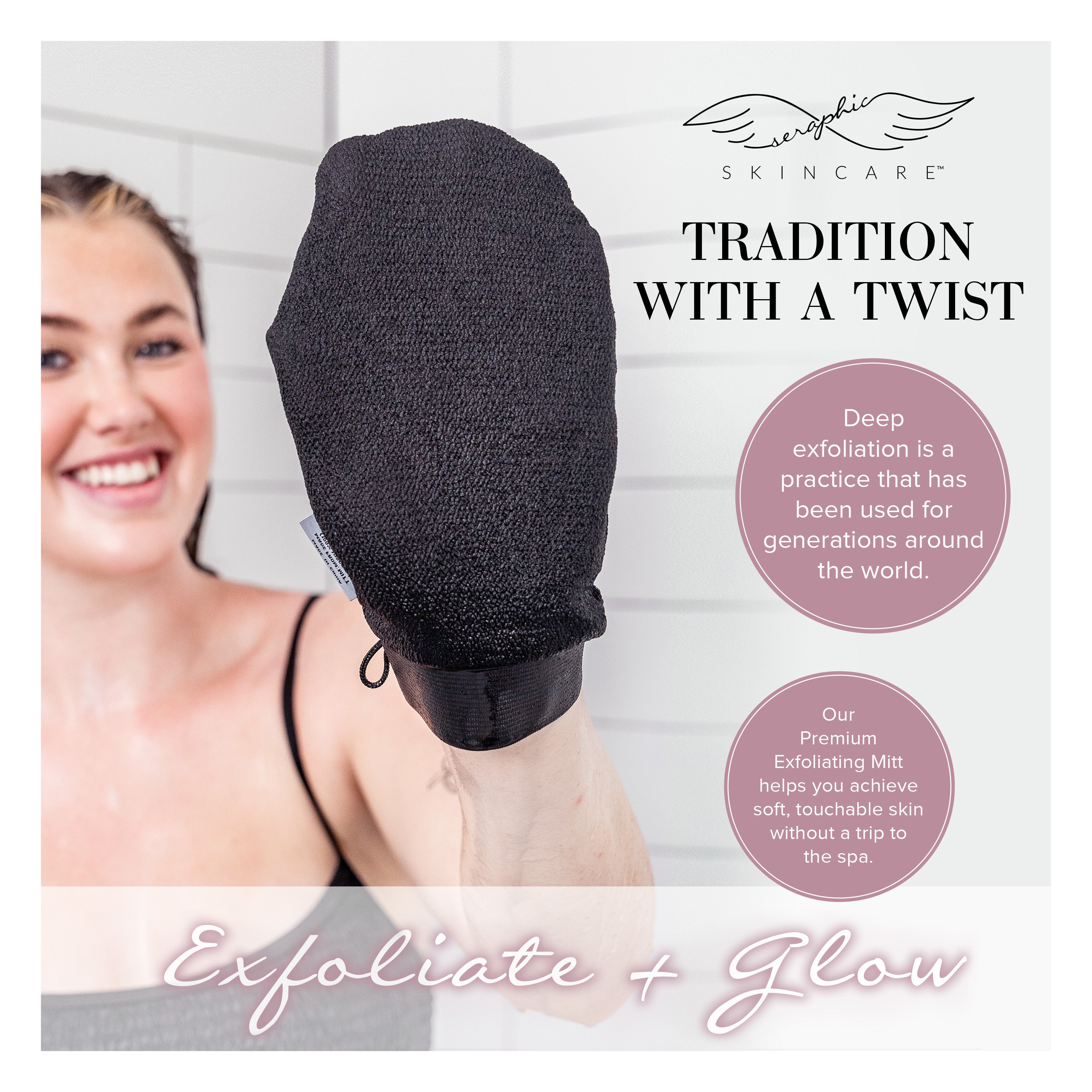 Premium Exfoliating Mitt & Glove - Korean Styled Exfoliating Mitt ...
